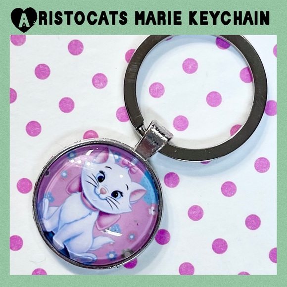 Accessories | Disney Aristocats Keychain Marie Keychain Cabochon | Poshmark
